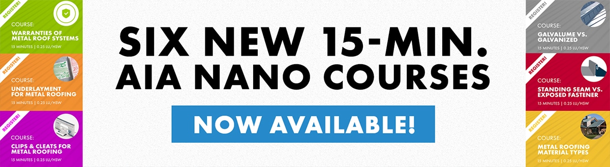 SMI Releases Six AIA-Approved Continuing Education Nano Courses