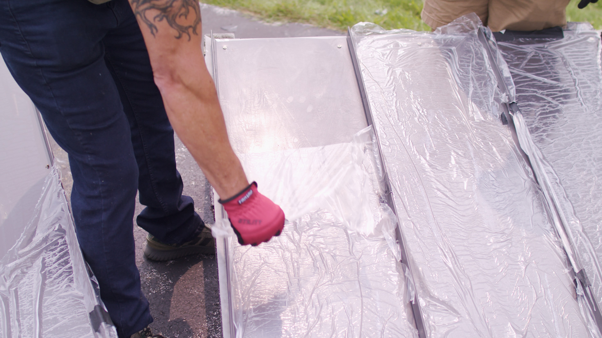 How to Remove PVC Strippable Film Stuck to Painted Metal Panels